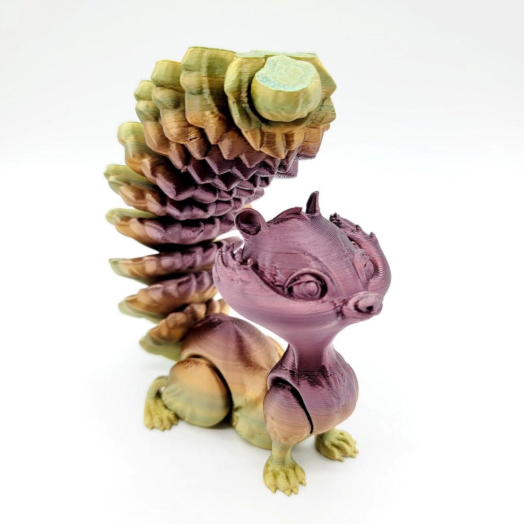 Articulated SQUIRREL Stress Relief Flexi Pet 3D Printed Fidget Toy - Etsy