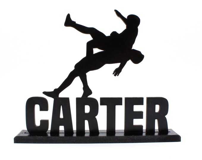 WRESTLING Cake Topper on Base With Name - Solid 3D Printed Plastic - Etsy