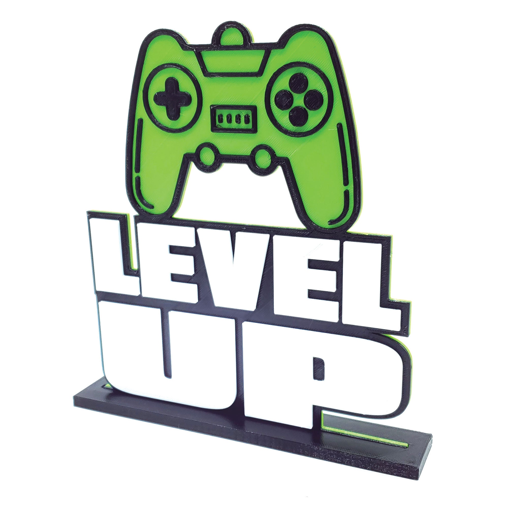 LEVEL UP Video Game Birthday Cake Topper on Base for Gamer | Etsy
