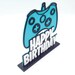 Video Game Happy Birthday Controller Cake Topper on Base red - Etsy