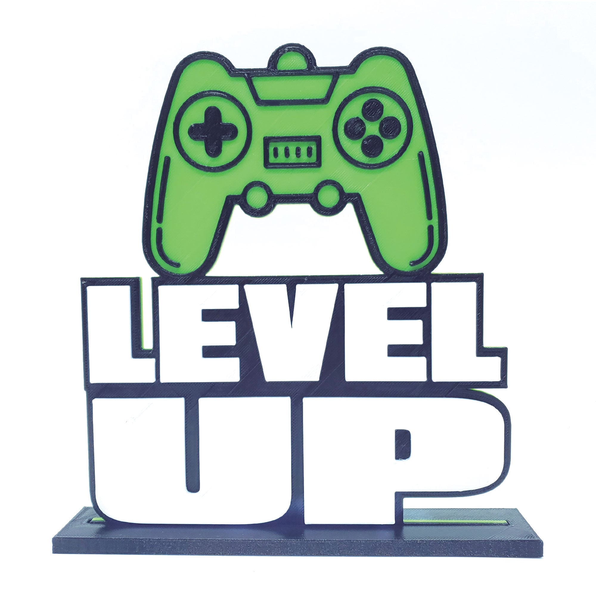 LEVEL UP Video Game Birthday Cake Topper on Base for Gamer | Etsy