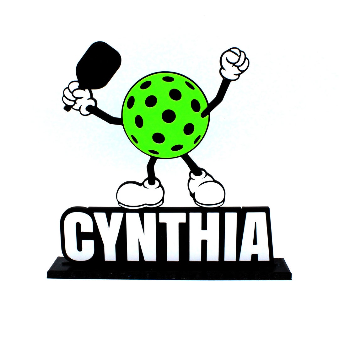 Pickleball Cake Topper Party Decoration - Personalized Solid 3D Printed ...