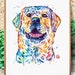 Yellow Lab Art Print, Labrador Retriever Dog Painting, Dog Art ...