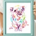 Pig Watercolor Print, Pig Painting, Pig Art, Farm Art, Farm Animal Art ...