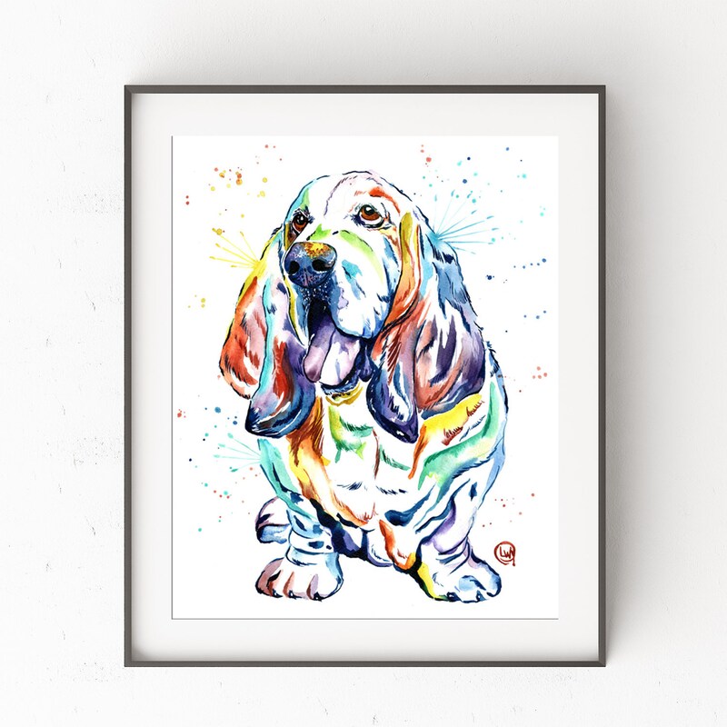 Basset Hound Print - Etsy