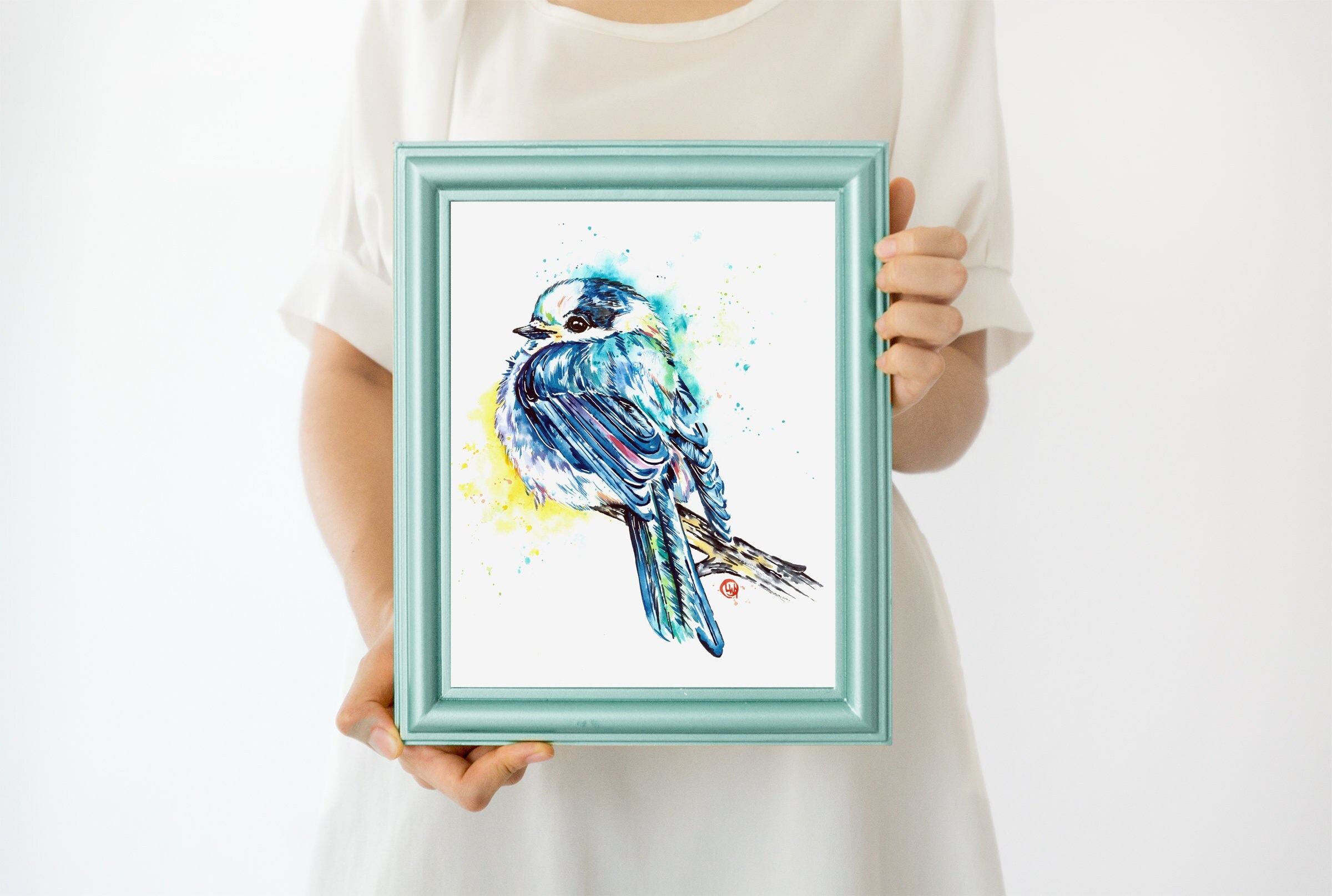 Gray Jay Painting Whisky Jack Art Bird Love Gift Country | Etsy