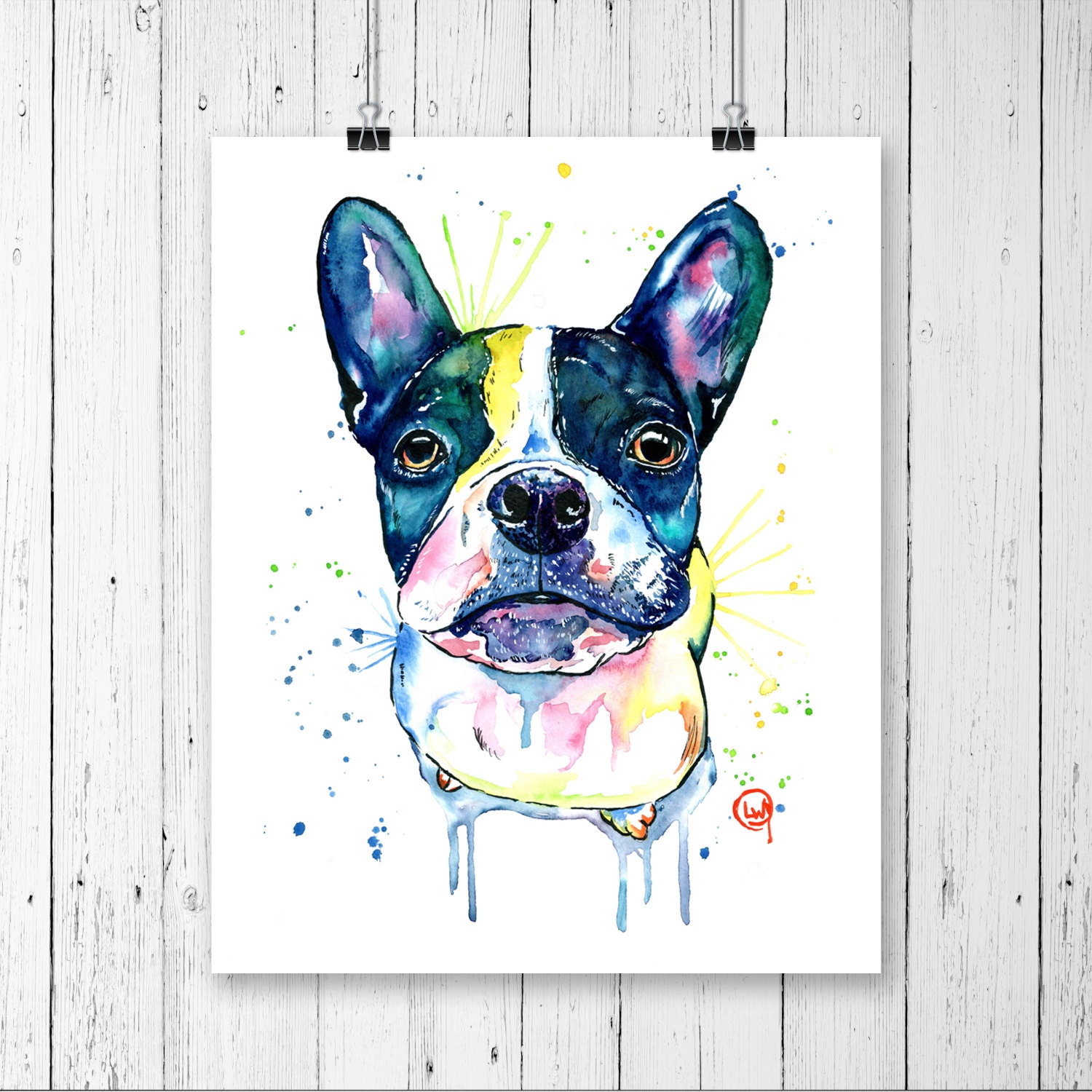 French Bulldog Print French Bulldog Gifts Frenchie Dog Art | Etsy