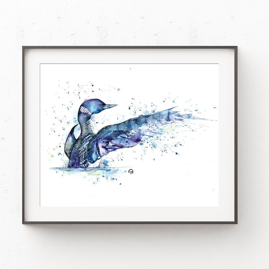 Loon Painting, Loon Print, Loon Art, Bird Painting, Loon Wall Art, Loon ...