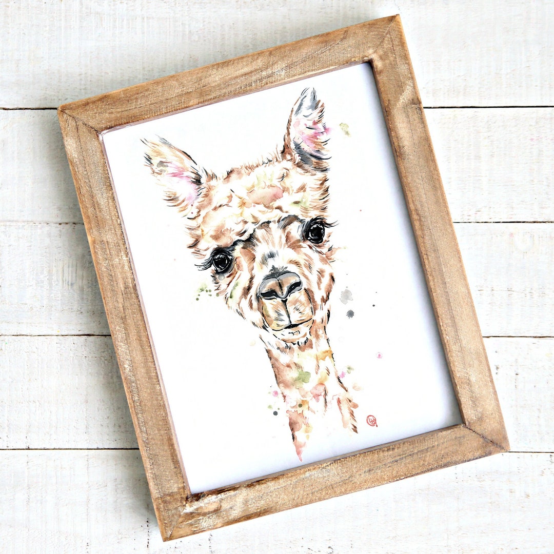 Llama Art Print, Lama, Llama Wall Art, Nursery Wall Art, Llama Poster ...