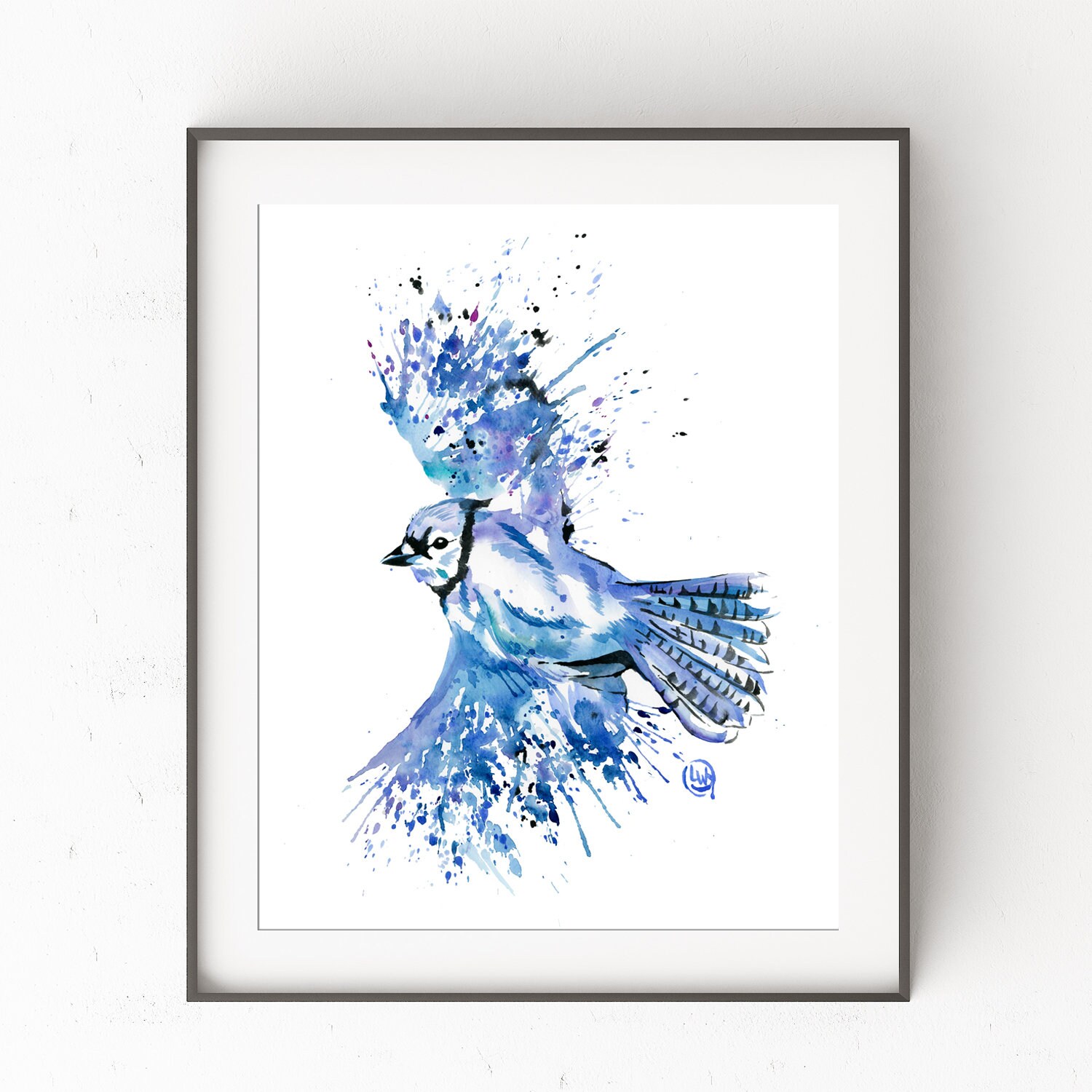 Blue Jay Art Print Canadian Wildlife Cottage Wall decor | Etsy