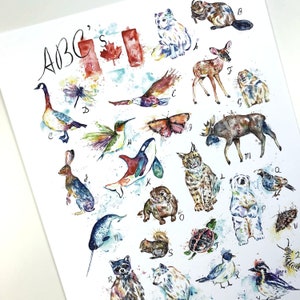 Woodland Alphabet, Children's Animal ABC Poster, Alphabet Print, ABC ...
