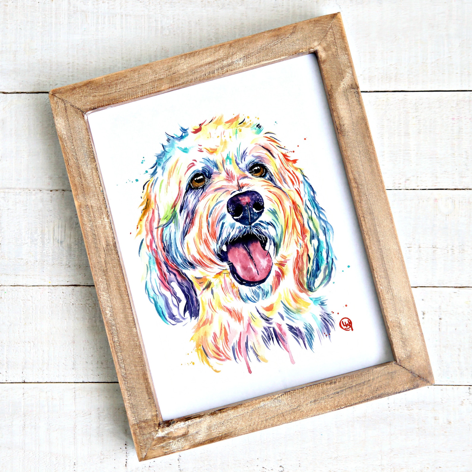 Goldendoodle Wall Art Golden Doodle Dog Picture Golden - Etsy