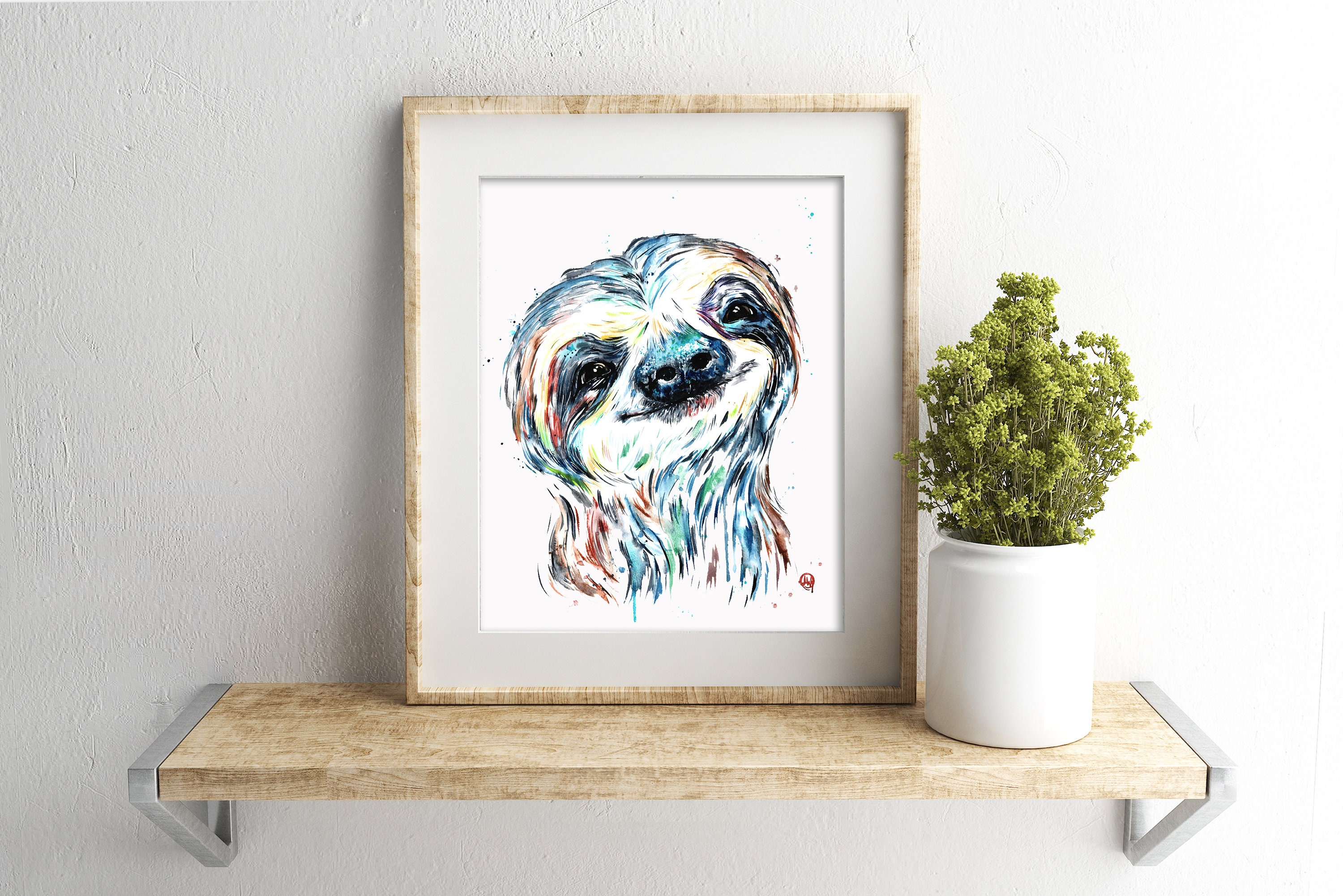 Sloth Art Print Sloth Gifts Sloth Nursery Sloth Home Decor - Etsy UK