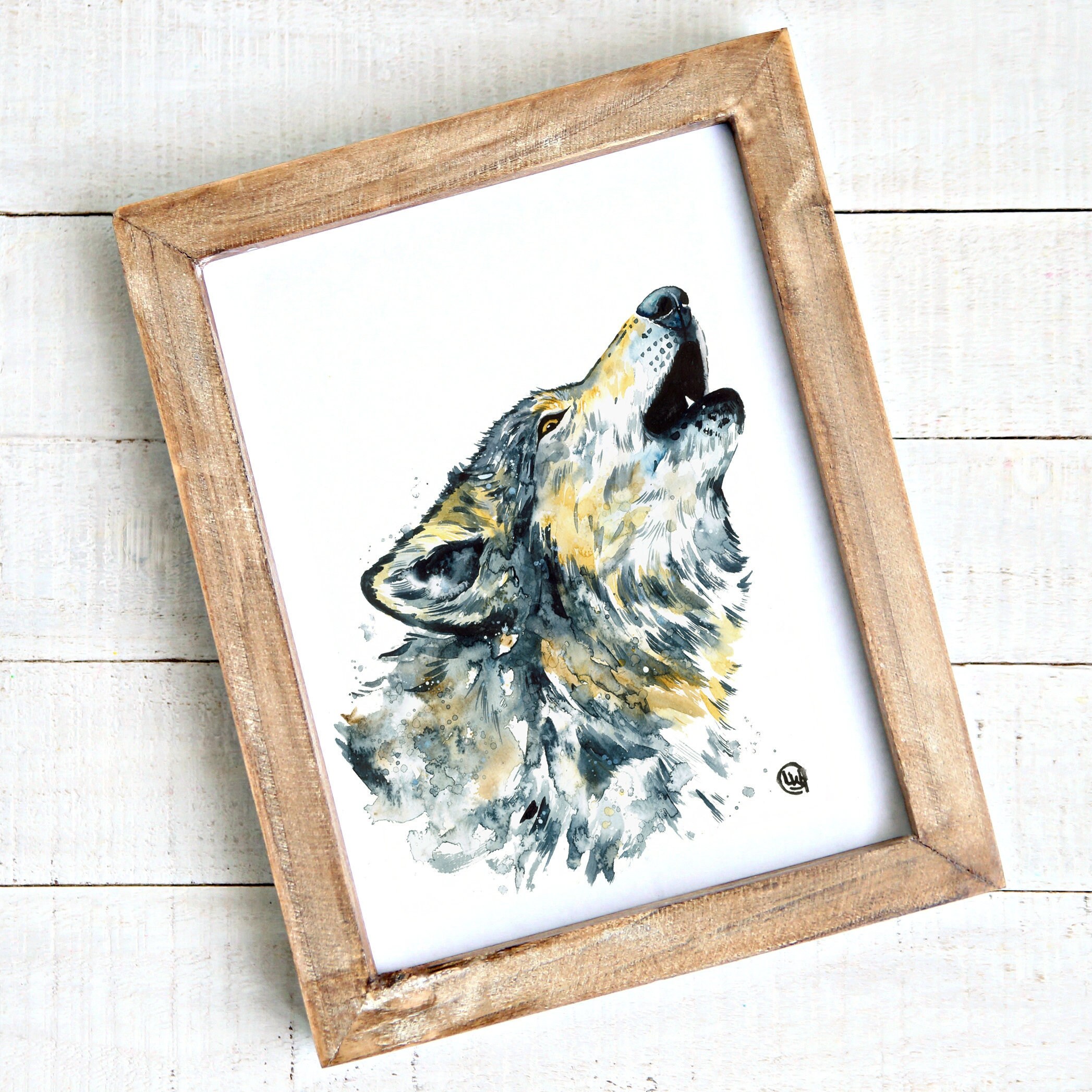 Gray Wolf Howling Drawing