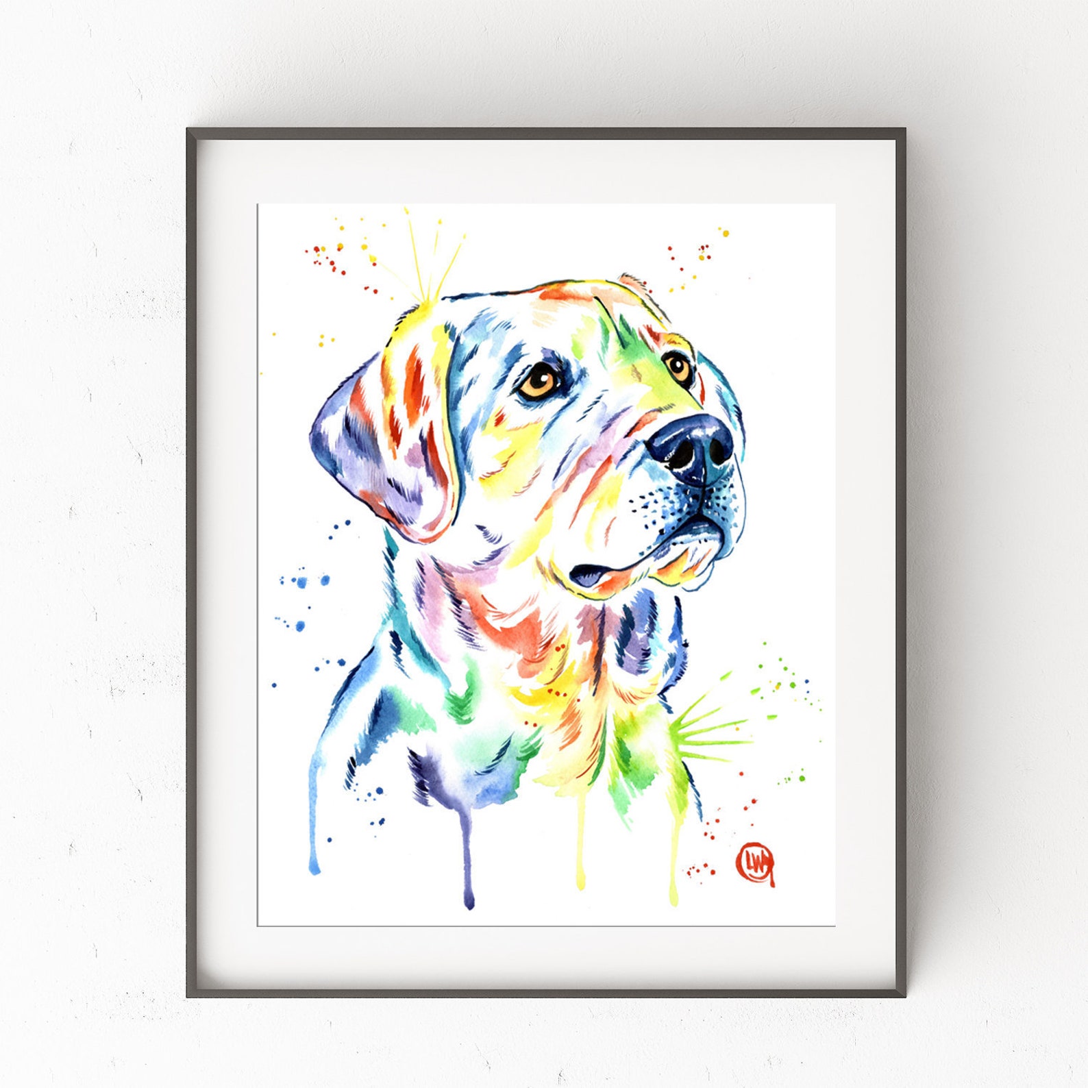 Yellow Lab Print, Golden Lab Painting, Yellow Lab Art, Yellow Lab ...