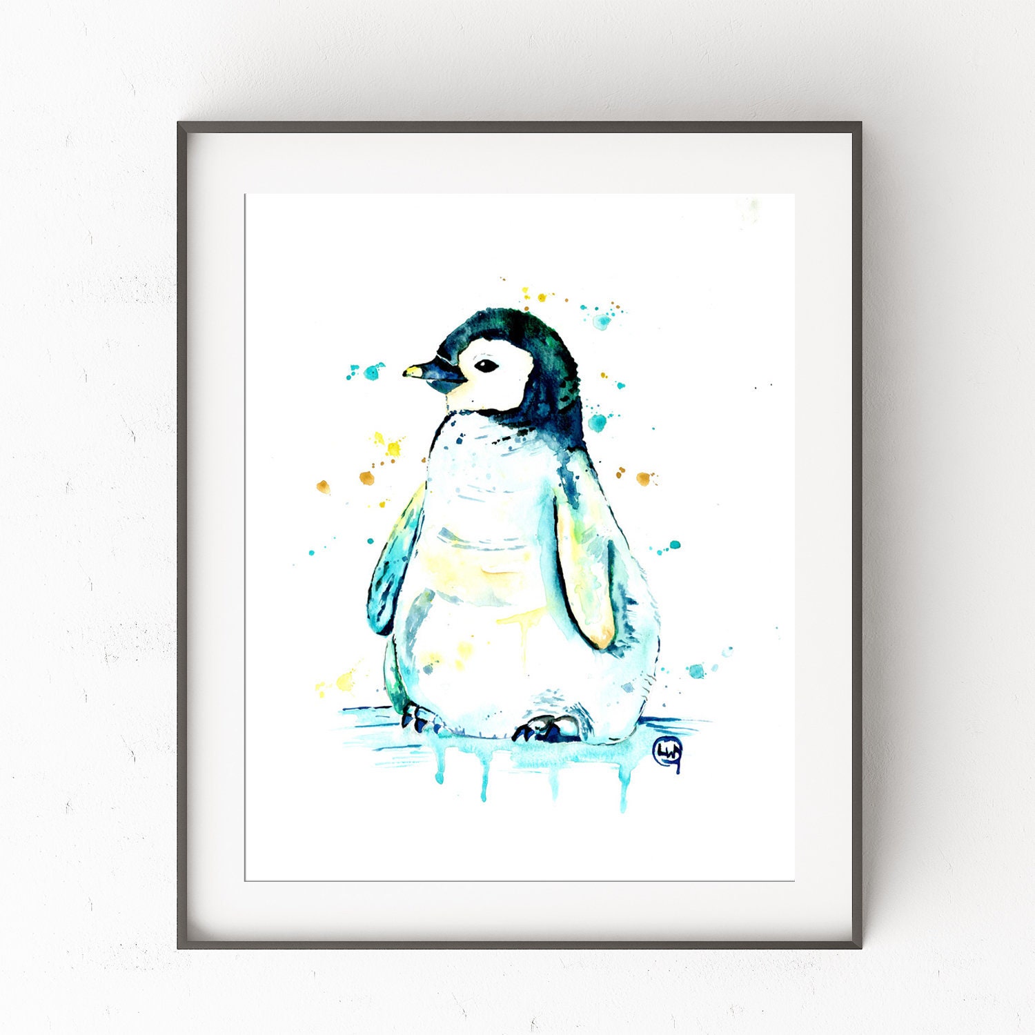 PENGUIN PRINT penguin watercolour penguin baby penguin art | Etsy
