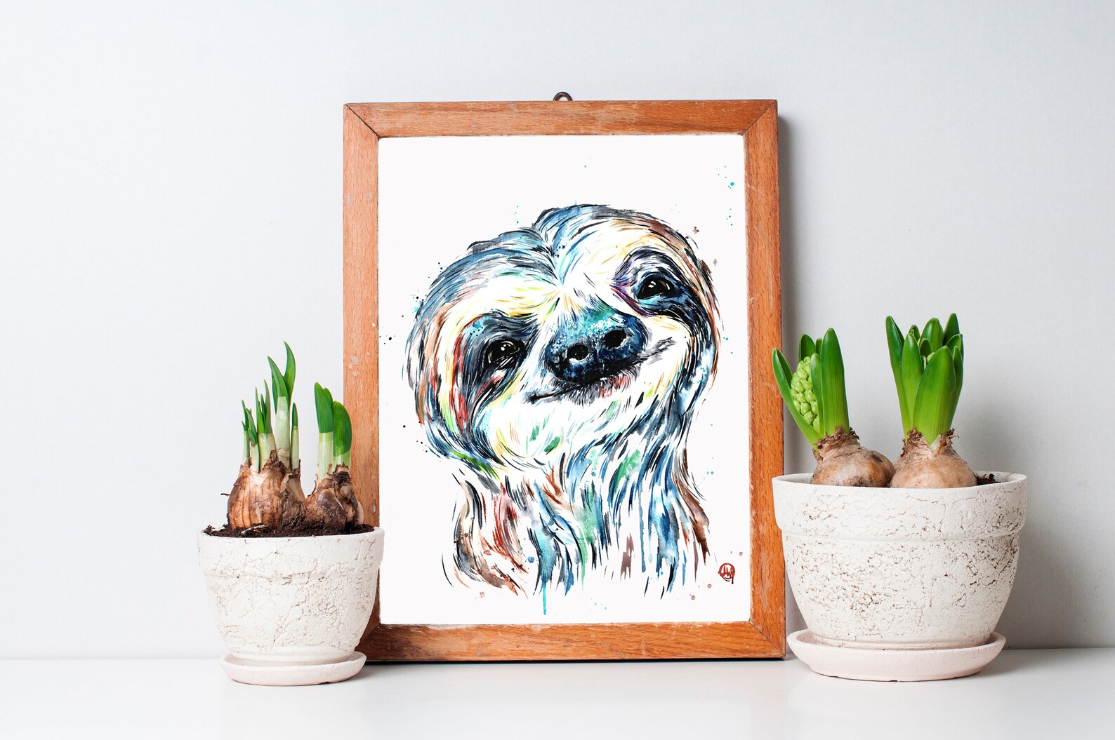 Sloth Art Print Sloth Gifts Sloth Nursery Sloth Home Decor - Etsy