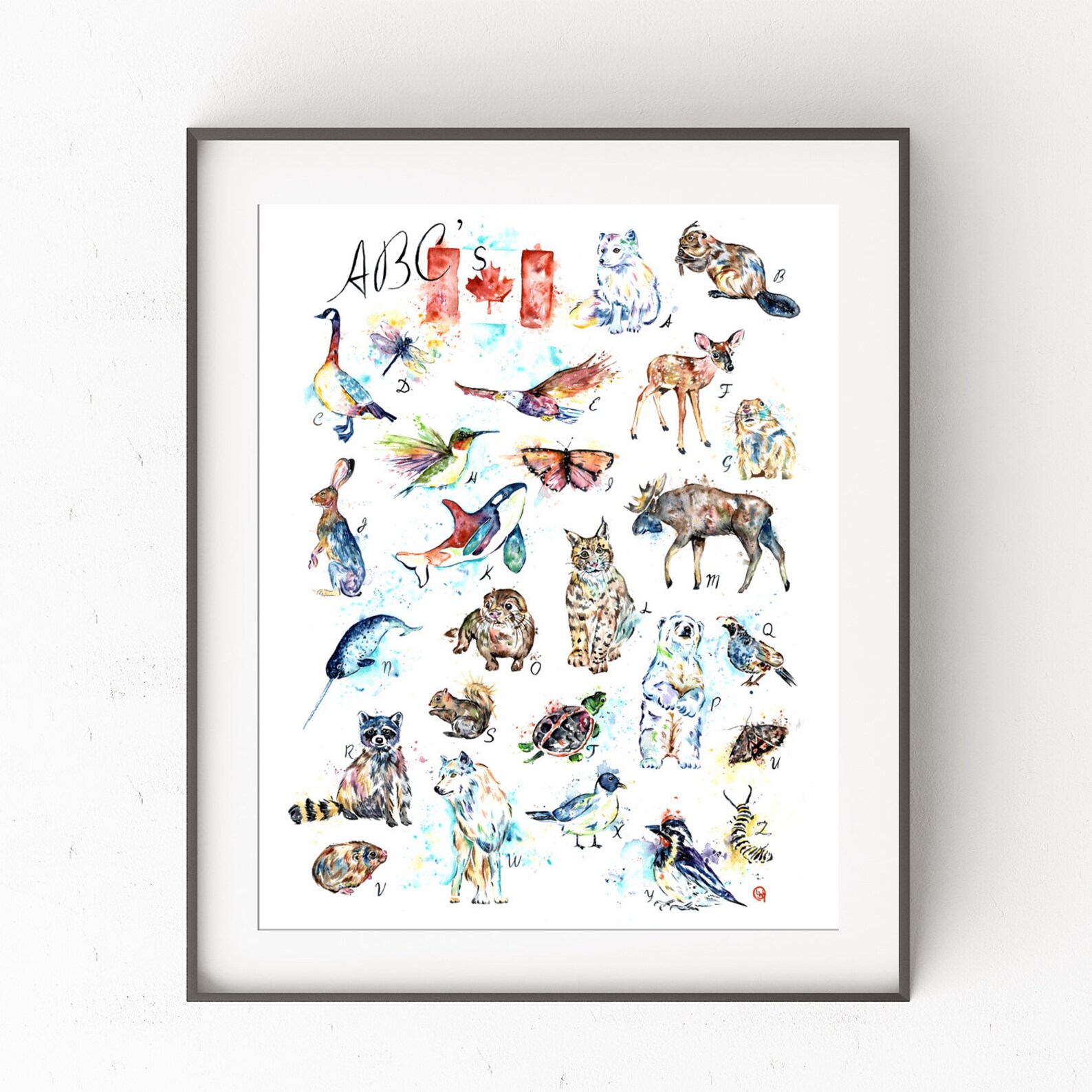 Woodland Alphabet, Children's Animal ABC Poster, Alphabet Print, ABC ...