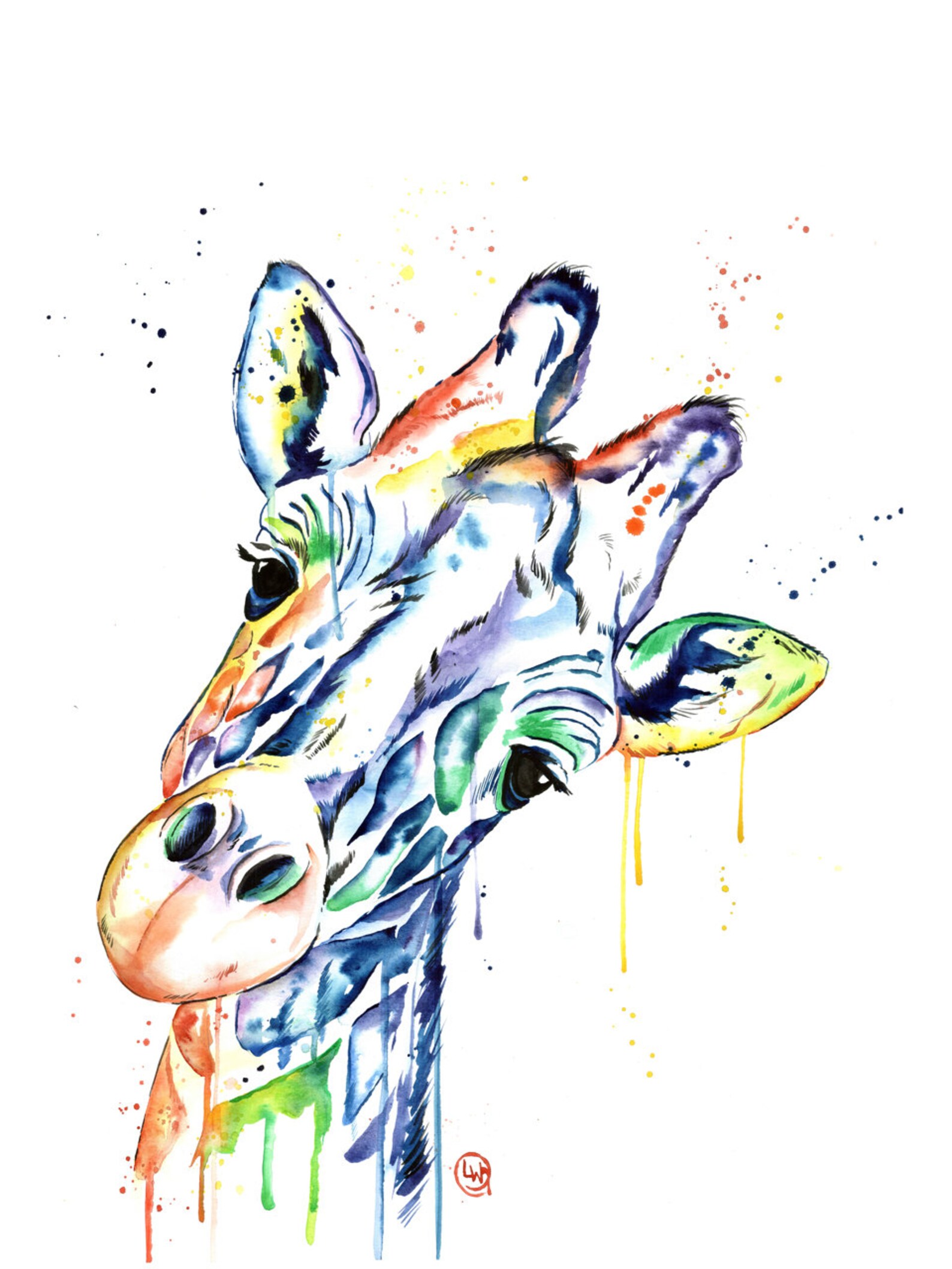 Giraffe Print Giraffe Gift Safari Nursery Decor Jungle - Etsy