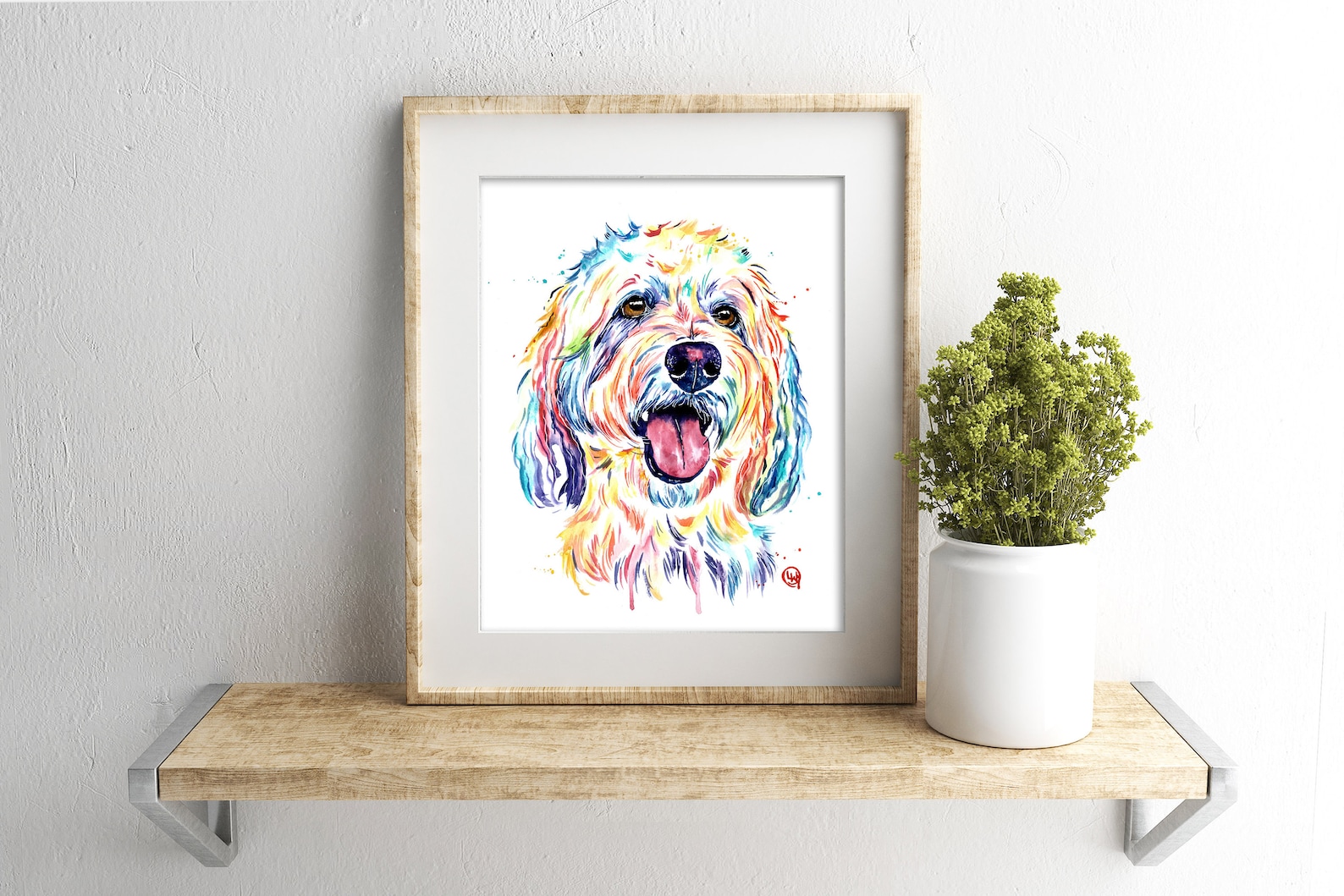 Goldendoodle Wall Art Golden Doodle Dog Picture Golden - Etsy