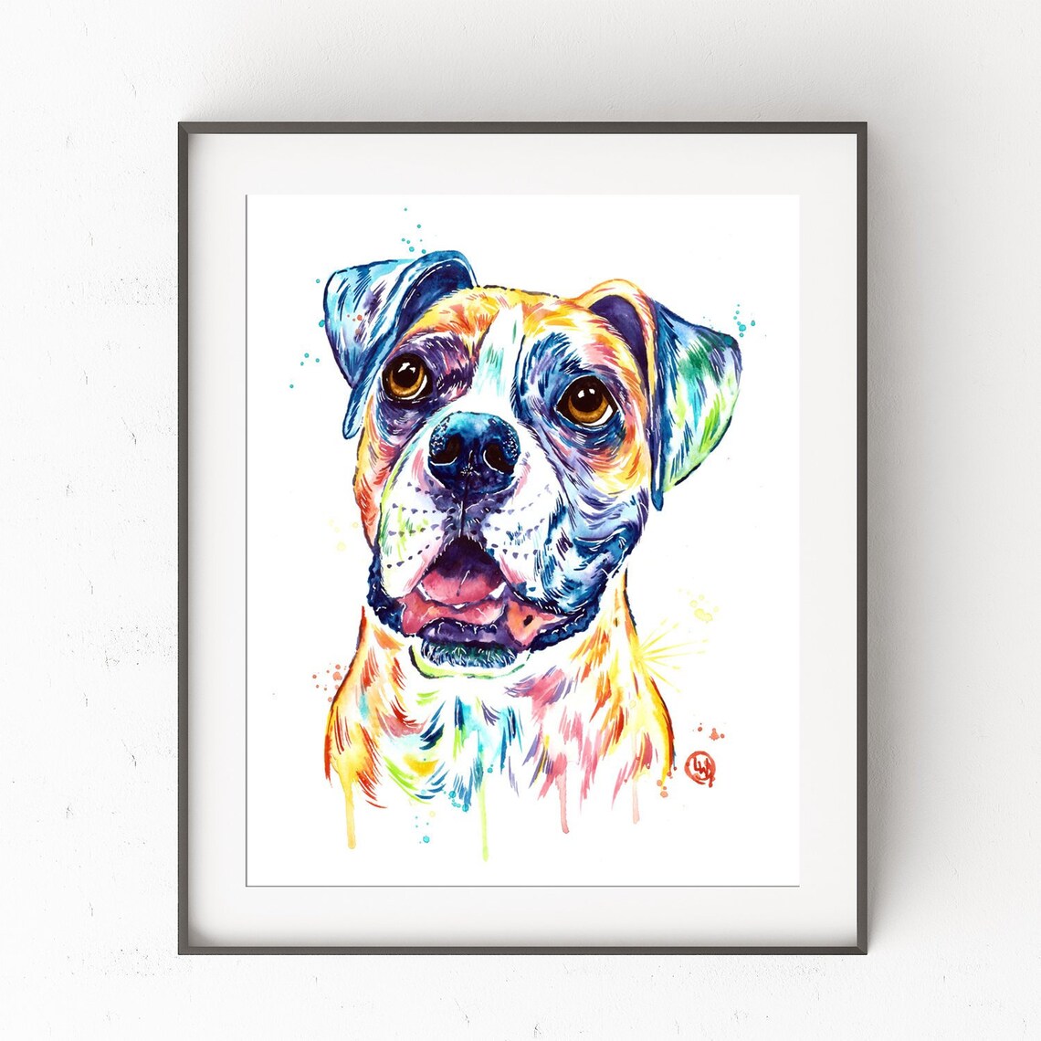 Boxer Dog Boxer Dog Art Boxer Rememberance Dog Painting - Etsy