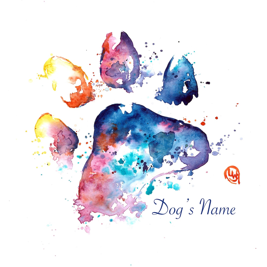 Custom Dog Paw Print, Personalized Paw Print, Dog Lover Gift, Pet ...
