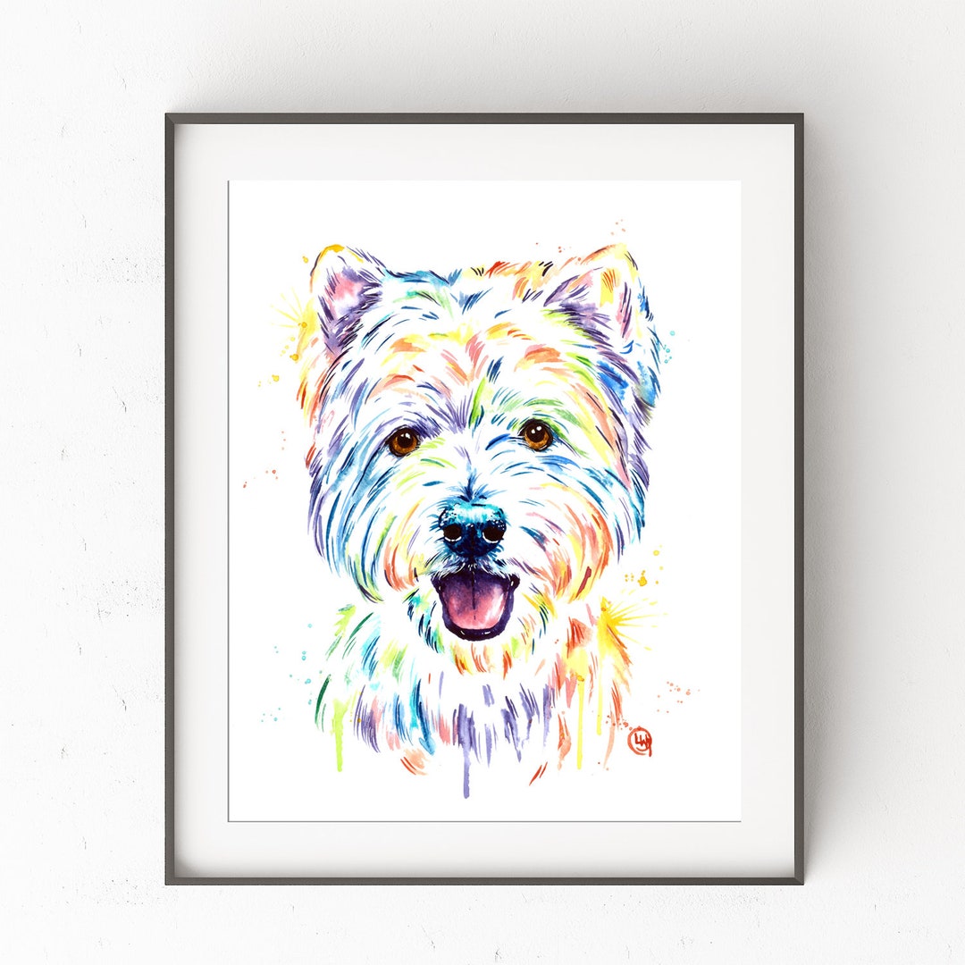 Westie Gifts, Westie Wall Art, Westie Painting, Dog Lover Gift, Dog ...