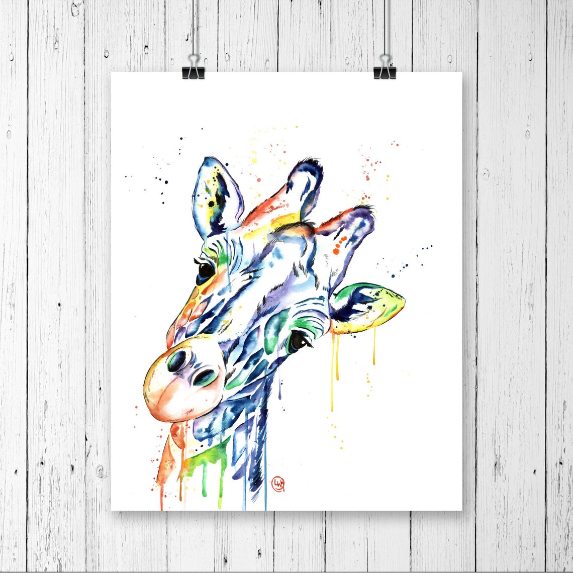 Giraffe Print, Giraffe Gift, Safari Nursery Decor, Jungle Nursery Decor ...