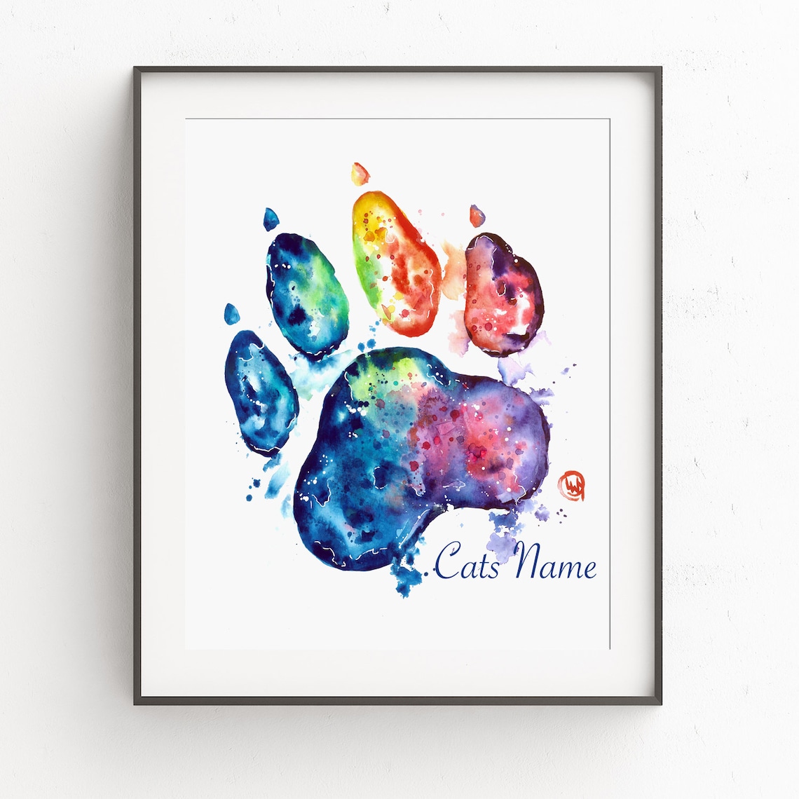 Custom Cat Paw Print Personalized Paw Print Cat Lover Gift - Etsy