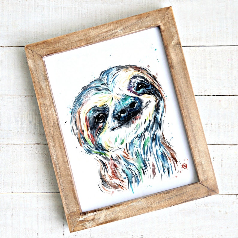 Sloth Art Print Sloth Gifts Sloth Nursery Sloth Home Decor - Etsy