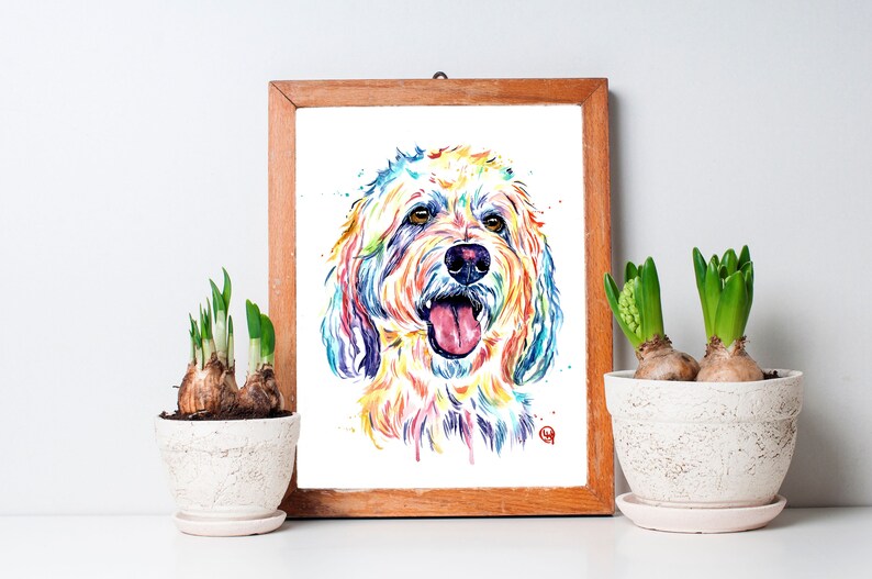 Goldendoodle Wall Art Golden Doodle Dog Picture Golden - Etsy