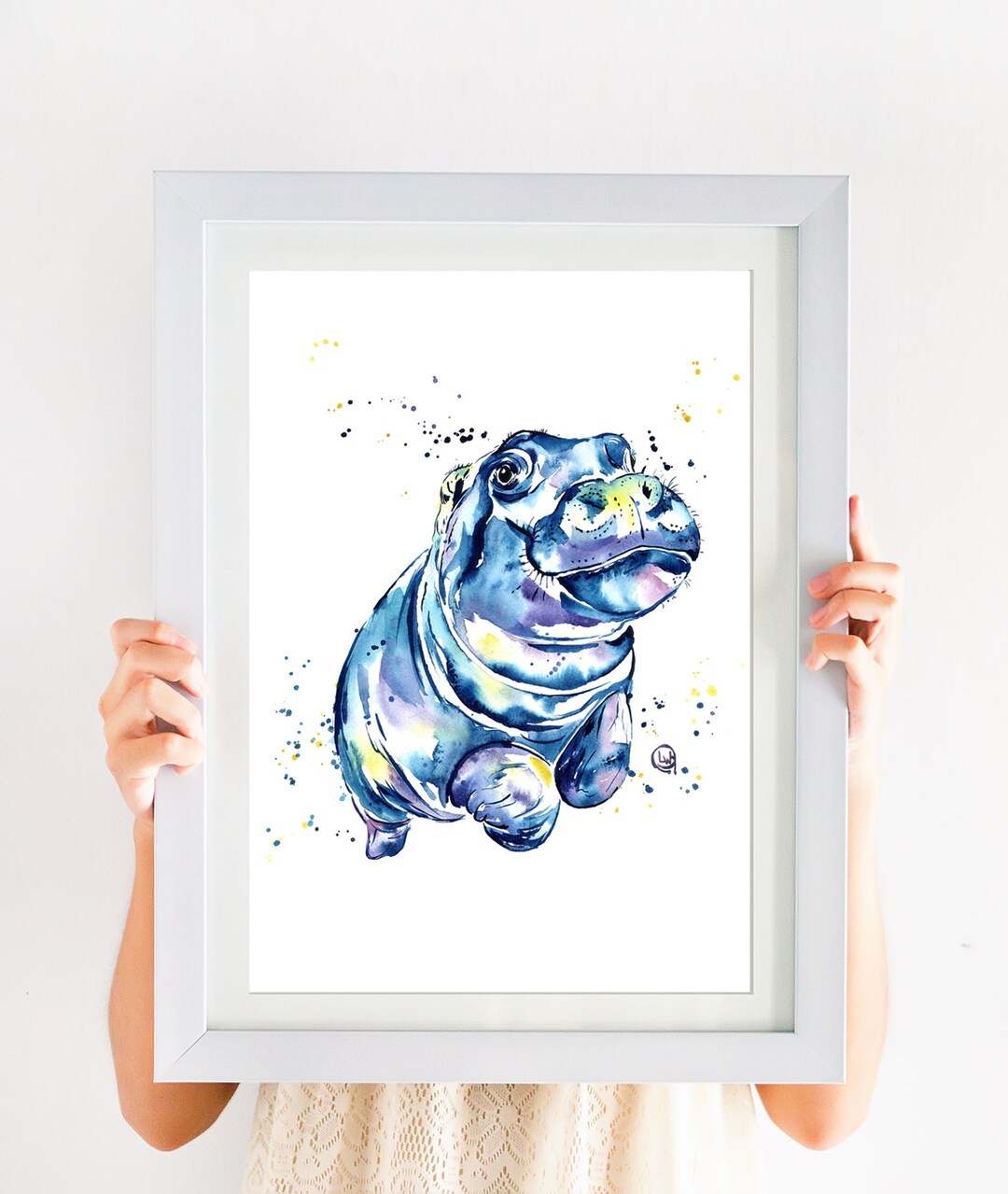 Hippo Painting, Hippo Art, Happy Art, Art Prints, Zoo Animals, Hippo ...