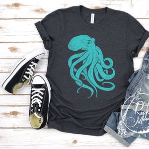Octopus Shirt Men's Octopus T-shirt Men's Graphic Tee Octopus Art - Etsy