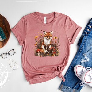 Comfort Colors Fox T-shirt Botanical Vintage Style Tee Boho Tee ...