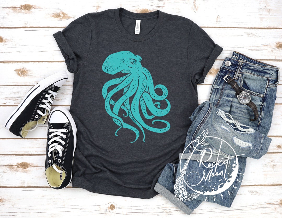Octopus Shirt Men's Octopus T-shirt Men's Graphic Tee Octopus Art - Etsy