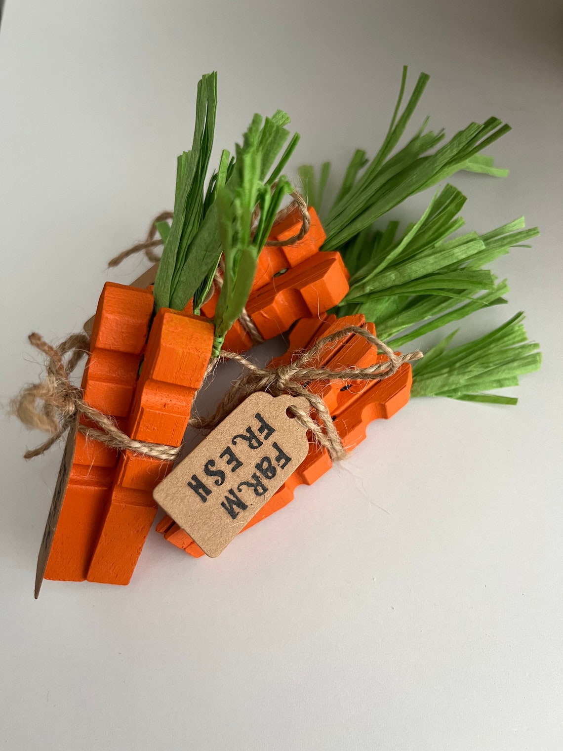 Carrot Bunch Decor Shelf Display Easter Carrots Rustic Primitive Decor ...