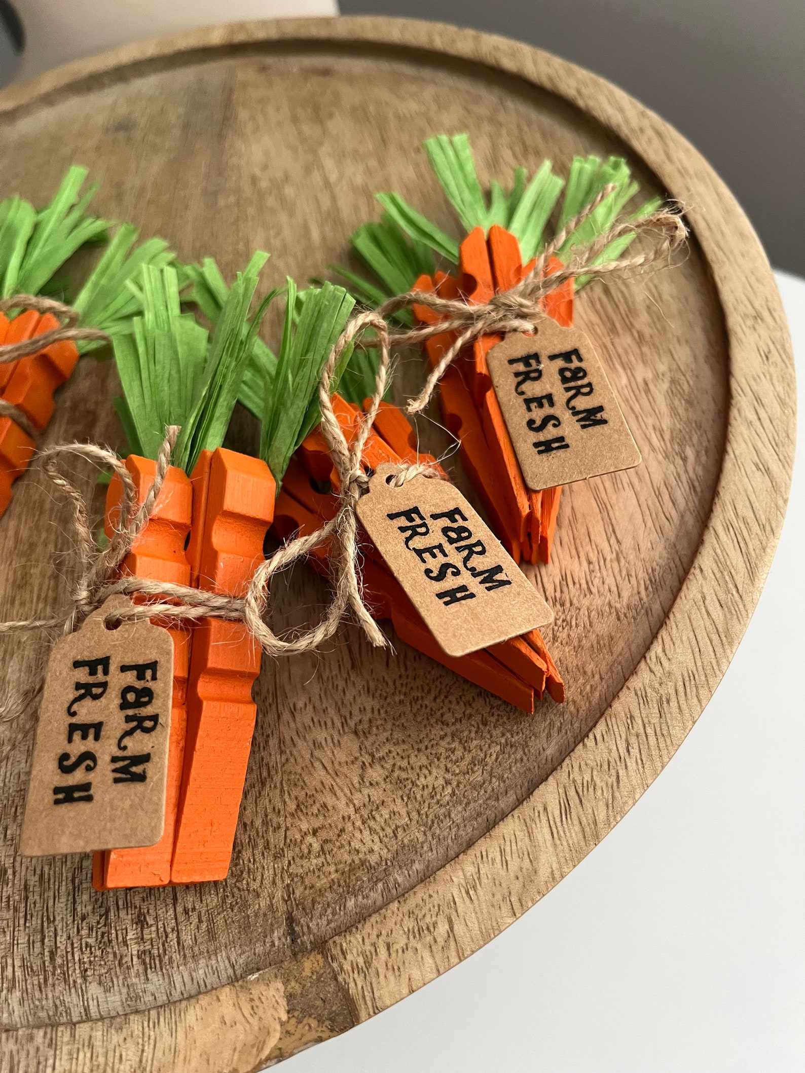 Carrot Bunch Decor Shelf Display Easter Carrots Rustic Primitive Decor ...