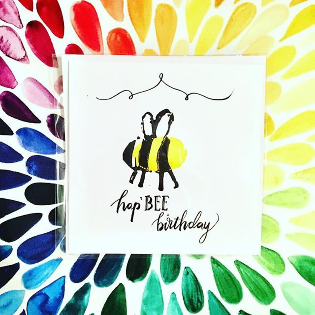 Hand Drawn Colourful Funny Play on Words Pun Card. Blank Inside Comes ...