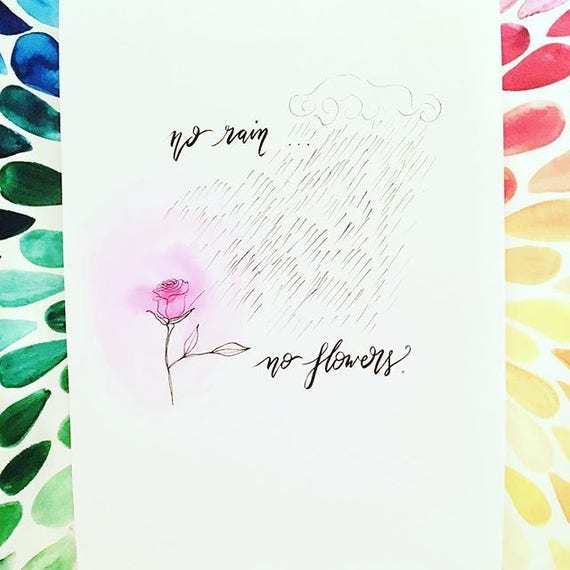 Positive happy quote art drawn by hand | Etsy