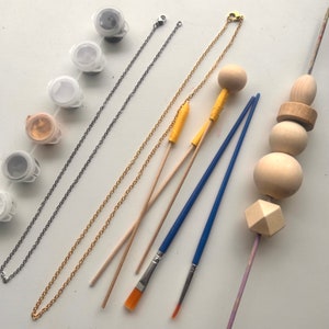 Paint Your Own Beaded Necklace DIY Kit - Etsy