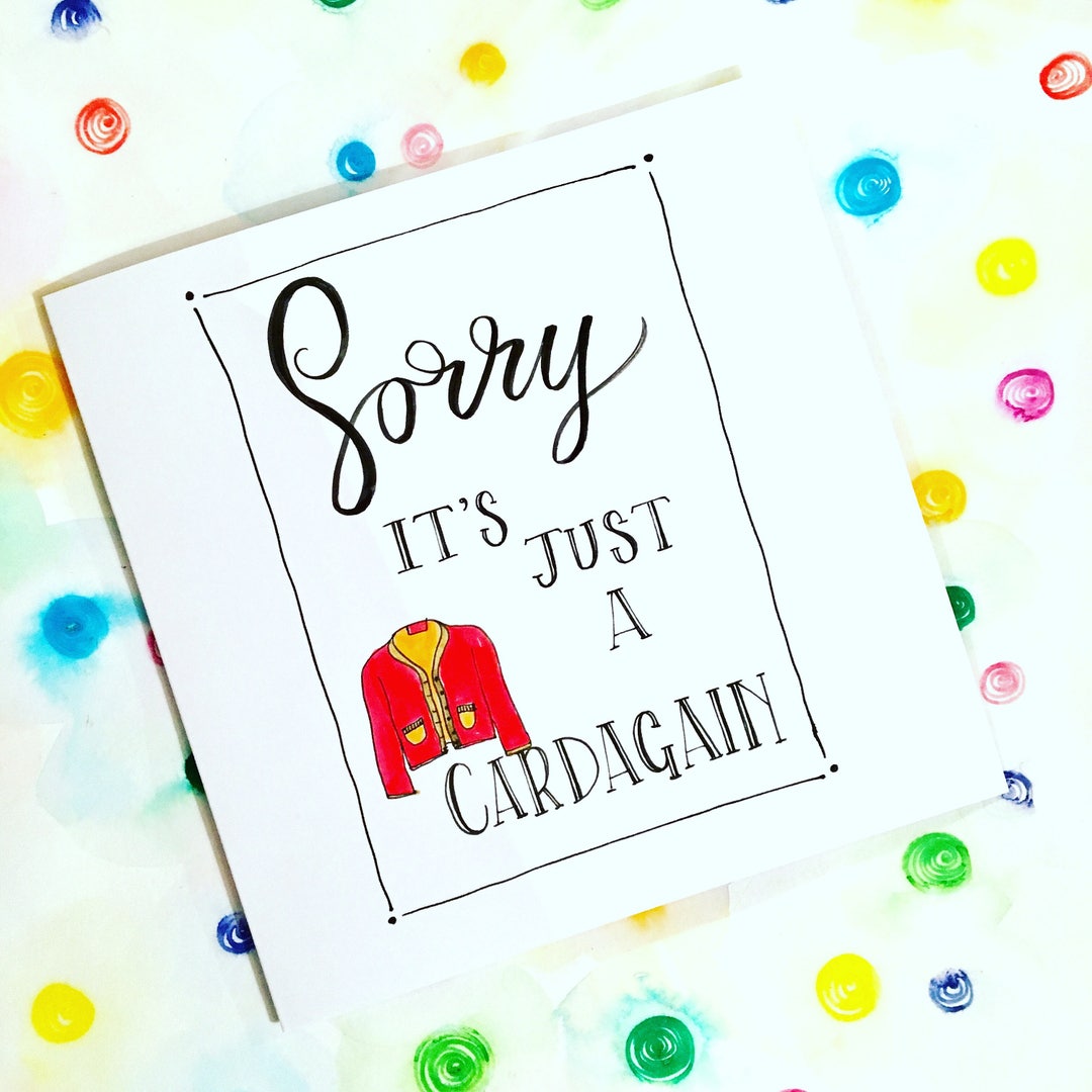 Hand Drawn Colourful Funny Play on Words Pun Card. Blank Inside Comes ...