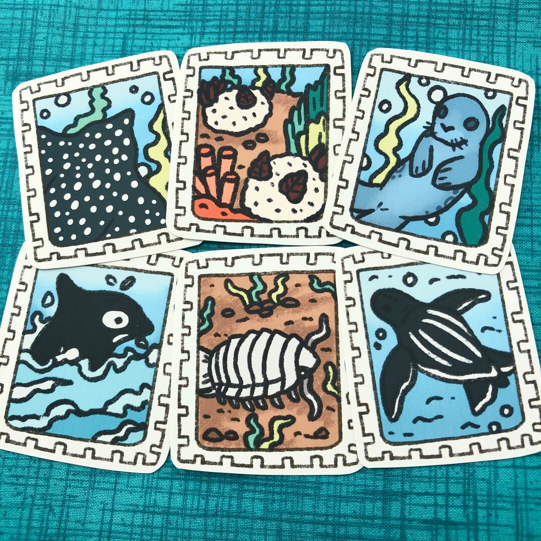 Underwater Friends Sea Creature Sticker Set - Etsy