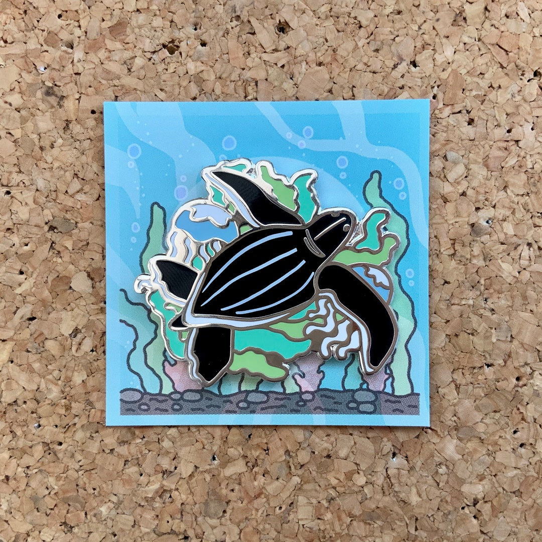 Underwater Friends Sea Creature Enamel Pin - Leatherback Turtle - Etsy