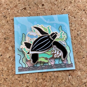 Underwater Friends Sea Creature Enamel Pin - Leatherback Turtle - Etsy