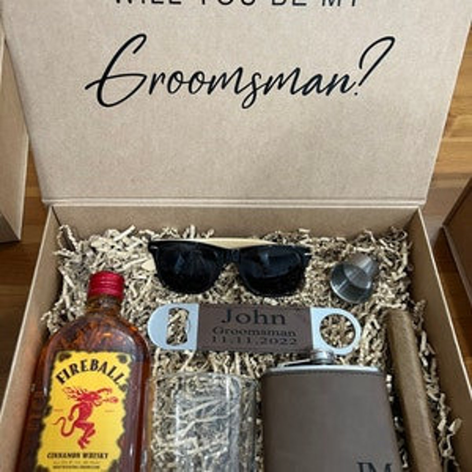 Groomsmen Proposal Box: Personalized Empty Gift Box With Ribbon - Etsy