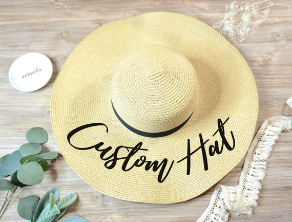 Personalized honeymoon Floppy sun hat custom beach hat beach | Etsy
