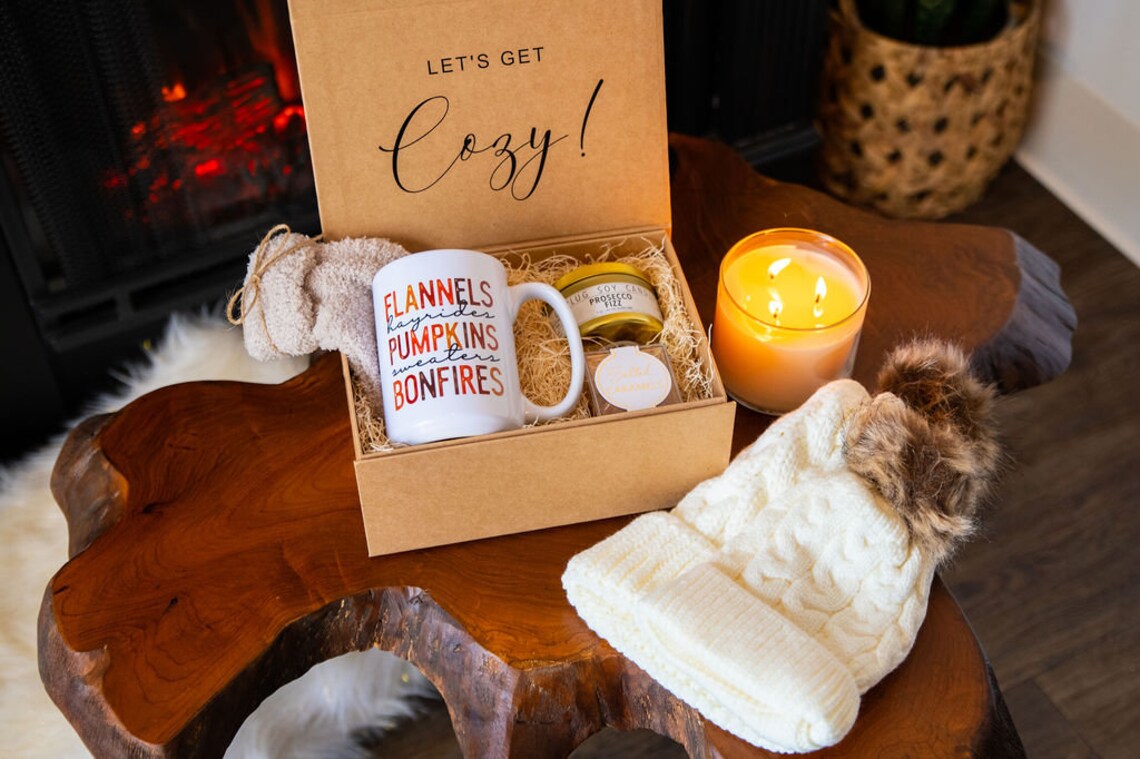 Self Care Gift Box Fall Gift Box Cozy Gift Box Fall Care - Etsy