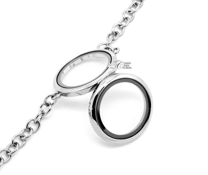 Floating Locket Bracelet Magnetic Large 30 Mm Holds | Etsy