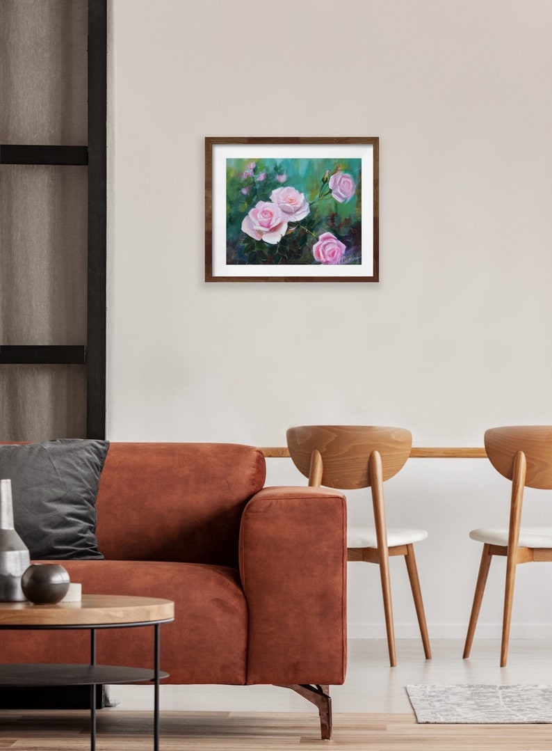 Pink Rose Flower Print Garden Floral Wall Art Decor for - Etsy Canada