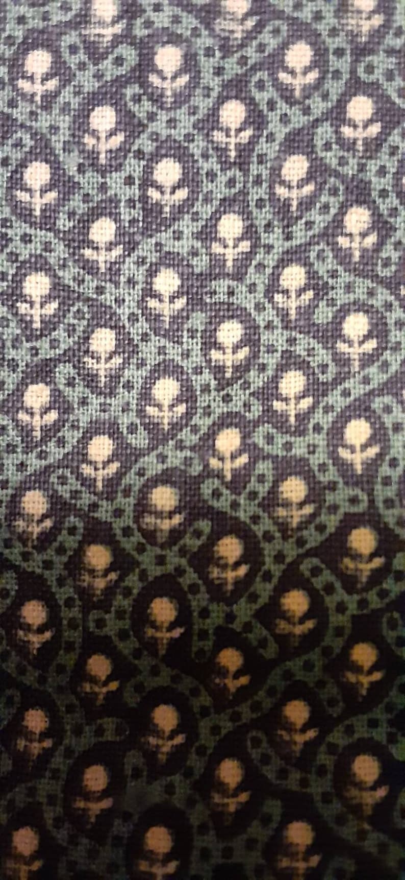 Antique 1800's Cotton Fabric Victorian Tiny Floral Calico Print A & W ...